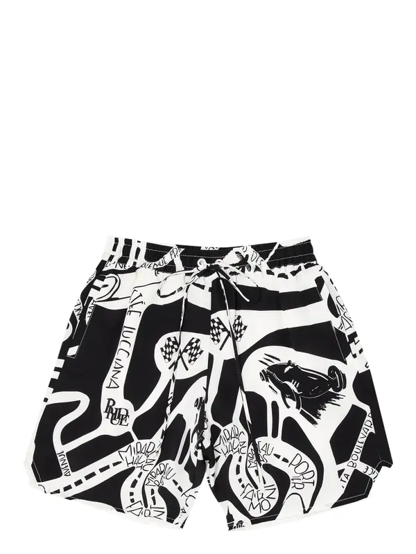 Rhude Strada Silk Short - Black