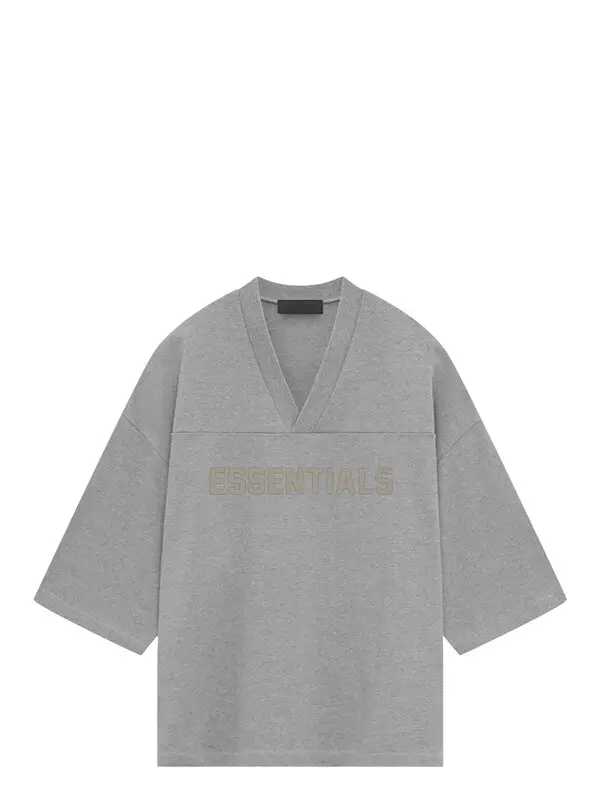 Fear Of God Football Tee 'dark Heather Oatmeal - Grey