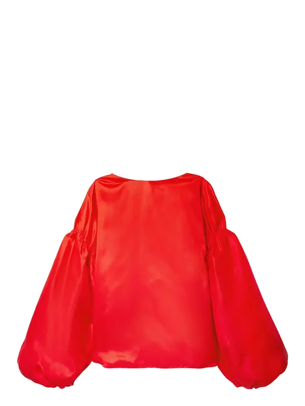 Khaite Quico Oversized Blouse - Red