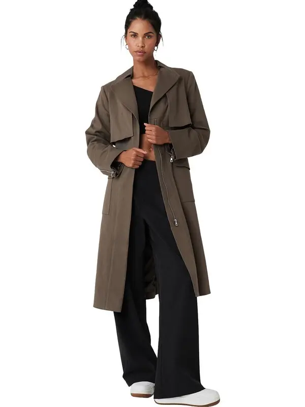 Alo Yoga Formation Trench Coat - Olive Tree