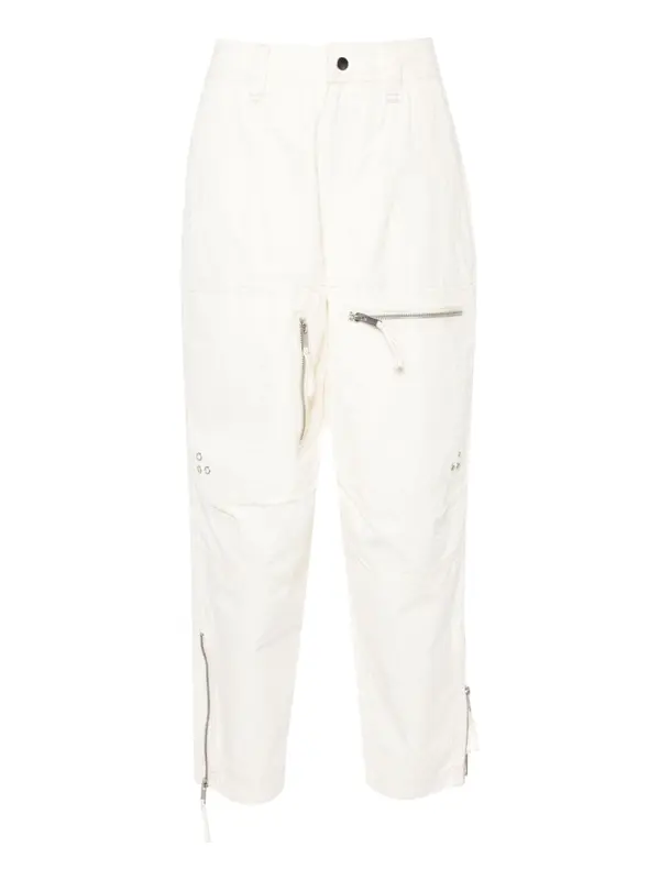 MARANT ETOILE Kelvin Cotton Trousers - Neutrals