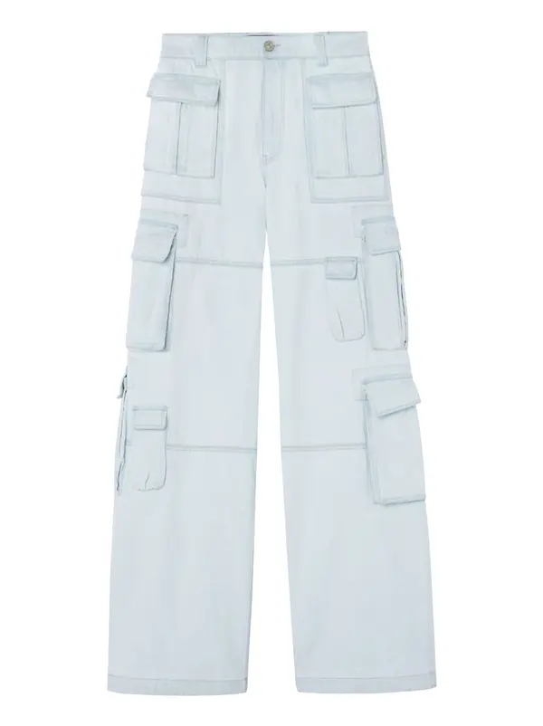 Versace Wide-leg Cargo Jeans - Blue