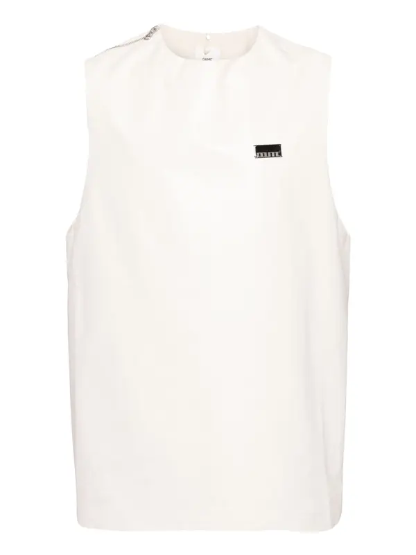 OAMC Zipped Cotton Tank Top - Neutrals