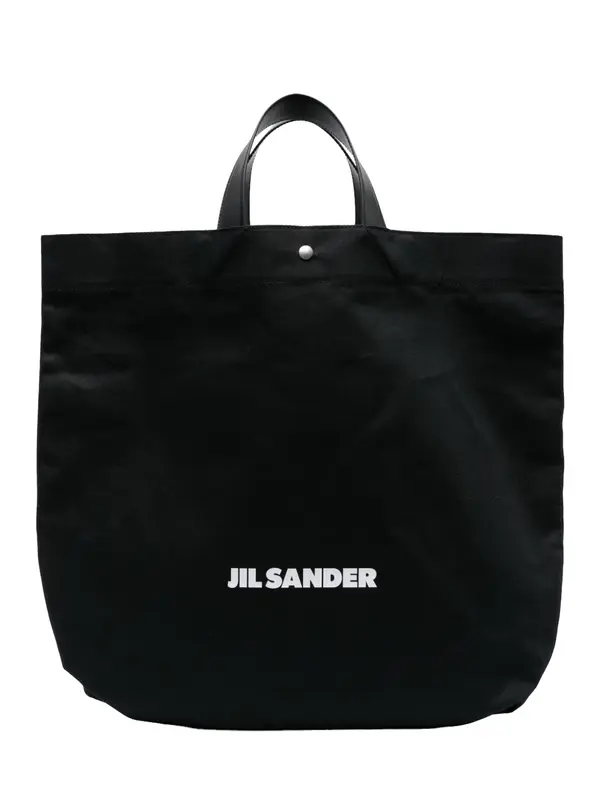 JIL SANDER Book Canvas Tote Bag - Black