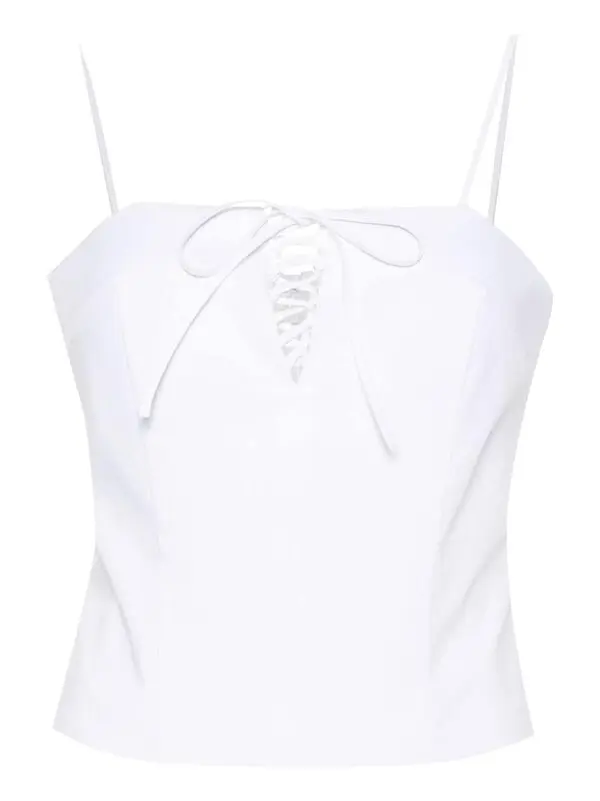 Federica Tosi Lace-up Corset Top - White