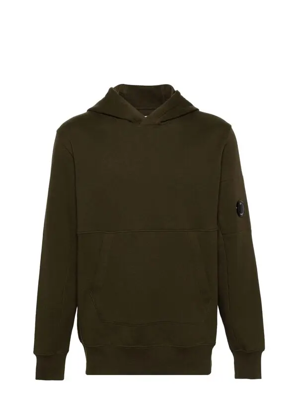 C.P. COMPANY Diagonal Raised Lens-detail Hoodie - Green