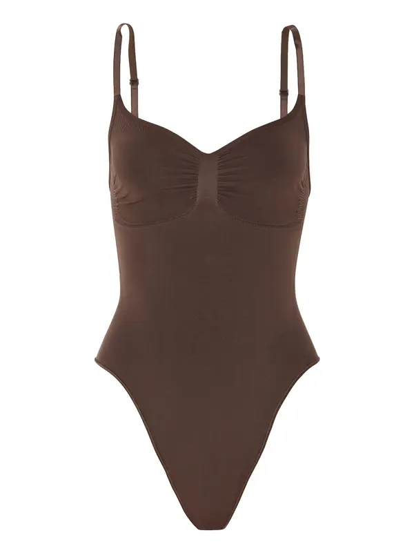SKIMS Seamless Sculpt Thong Bodysuit - Brown