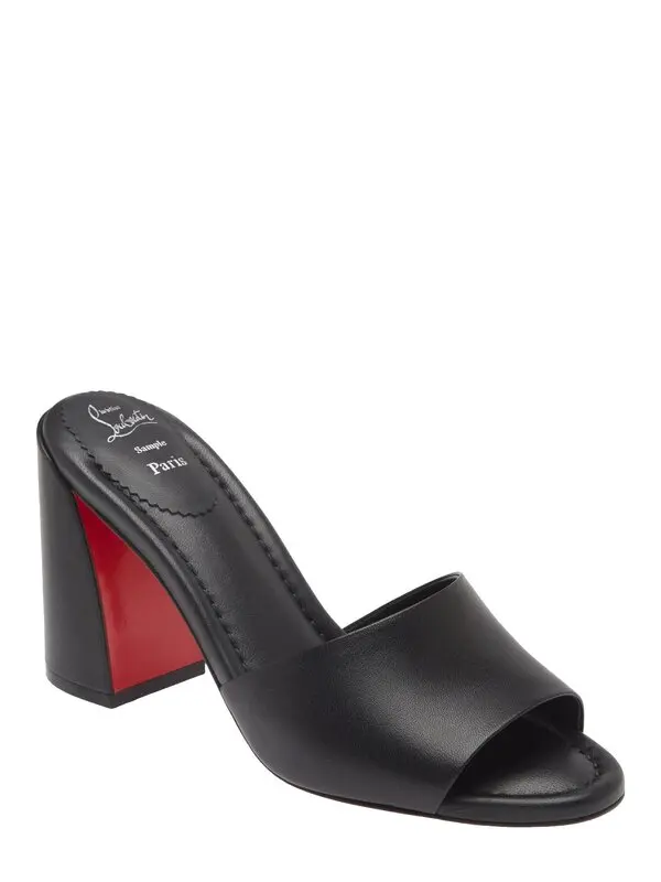 CHRISTIAN LOUBOUTIN Jane Slide Sandal - B439 Black/lin Black