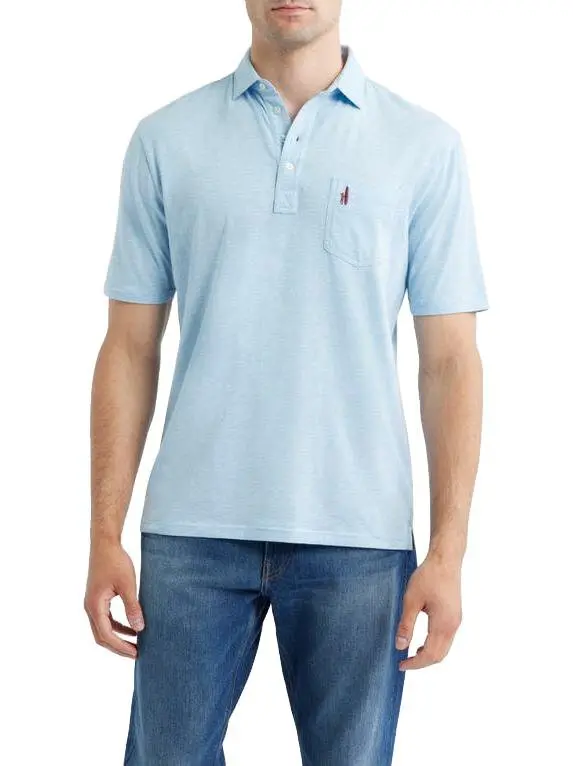 Johnnie-o Heathered Original 2.0 Regular Fit Polo - Cloud Blue