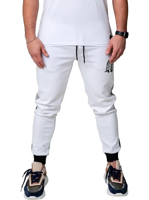 MACEOO Legendary Stretch Cotton Joggers - White