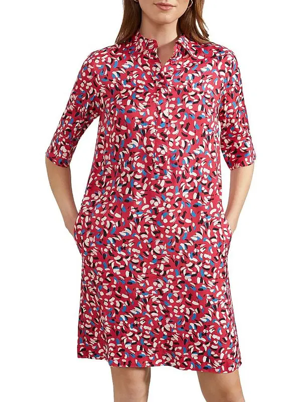 HOBBS LONDON Marciella Shirt Dress - Pink Multi