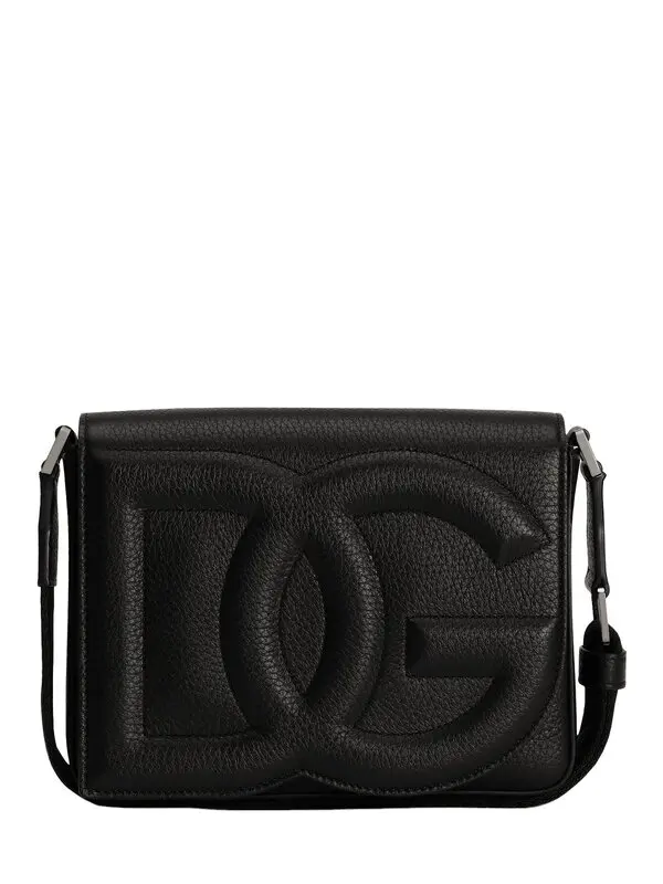 Dolce & Gabbana Medium Logo Crossbody Bag - Black
