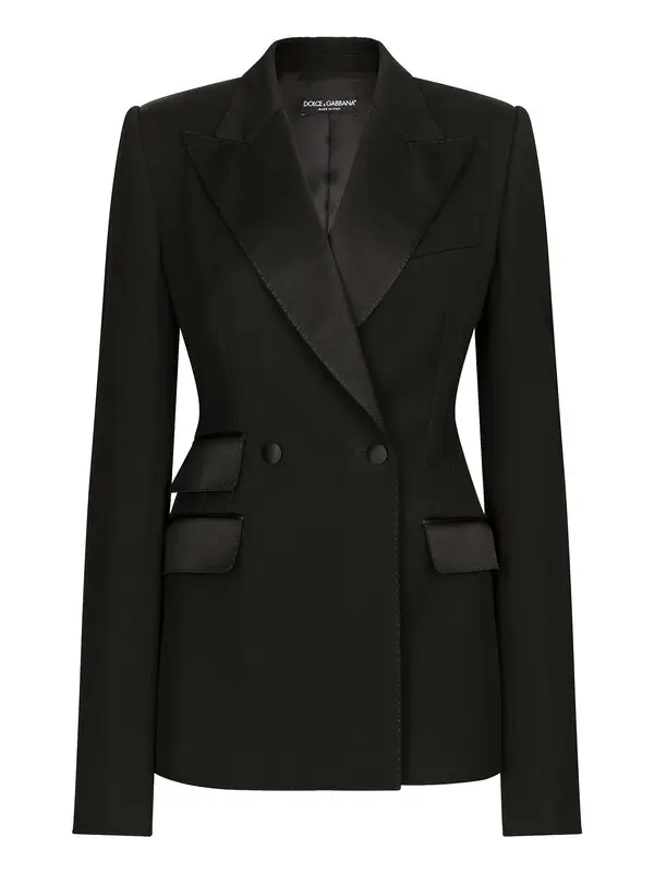 Dolce & Gabbana Woolen Turlington Jacket - Black