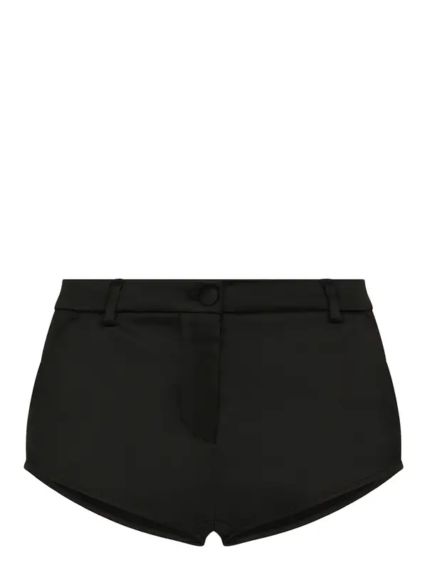 Dolce & Gabbana Stretch Satin Shorts - Black
