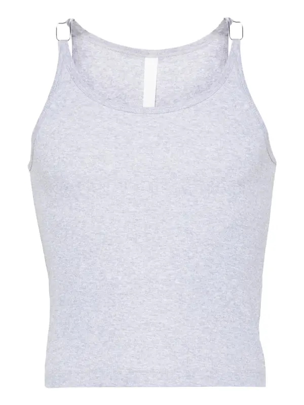 DION LEE Wire Strap Organic Cotton Tank Top - Grey