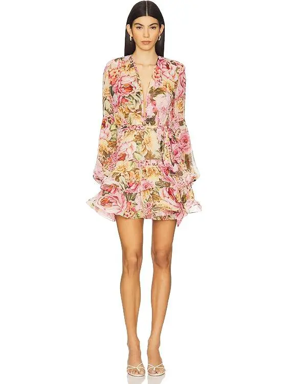 BRONX AND BRONCO Bedouin Mini Dress - Rose Floral