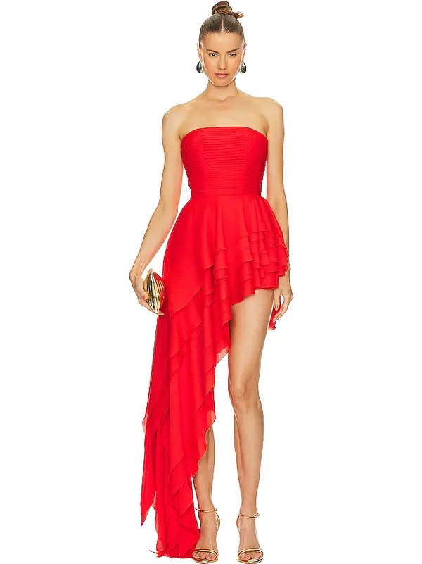 BRONX BANCO Tulum Gown - Red