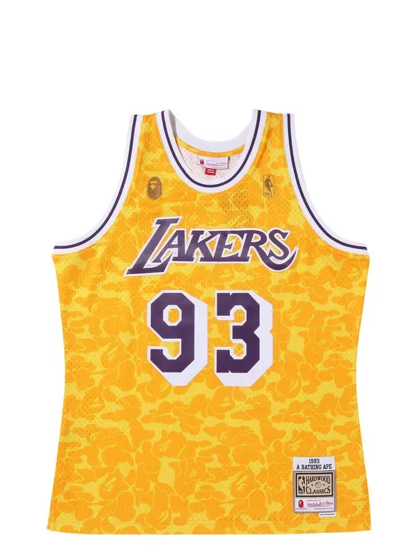 BAPE X Mitchell & Ness Los Angeles Lakers Jersey - Yellow