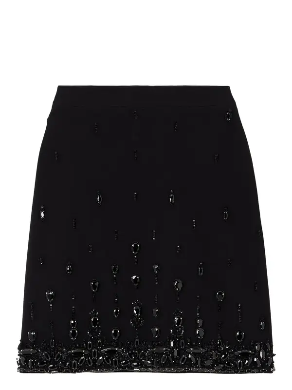 Zuhair Murad Embellished Cady Mini Skirt - Black