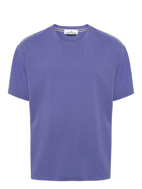 Stone Island Logo-print Cotton T-shirt - Purple
