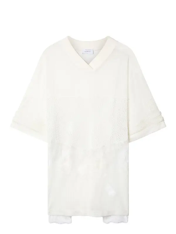 Off-White Panelled Semi-sheer T-shirt - White