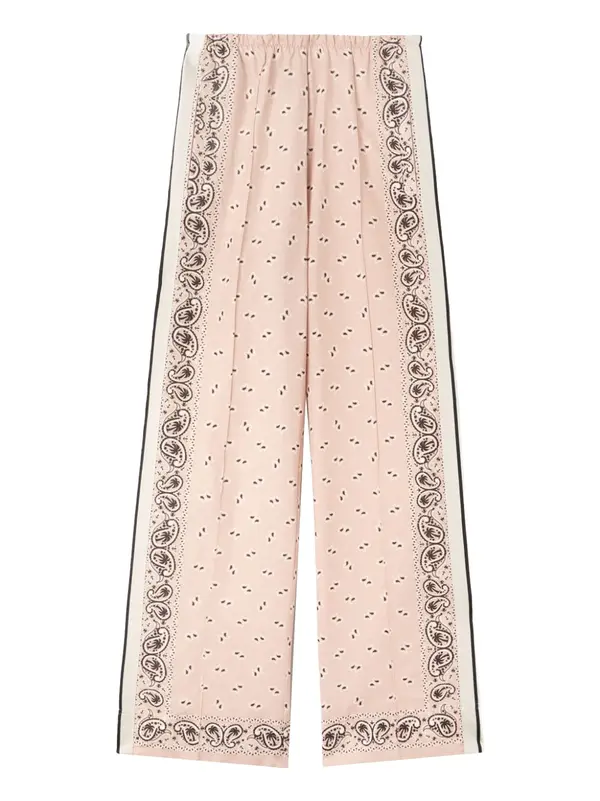 Palm Angels Paisley-print Wide-leg Trousers - Pink