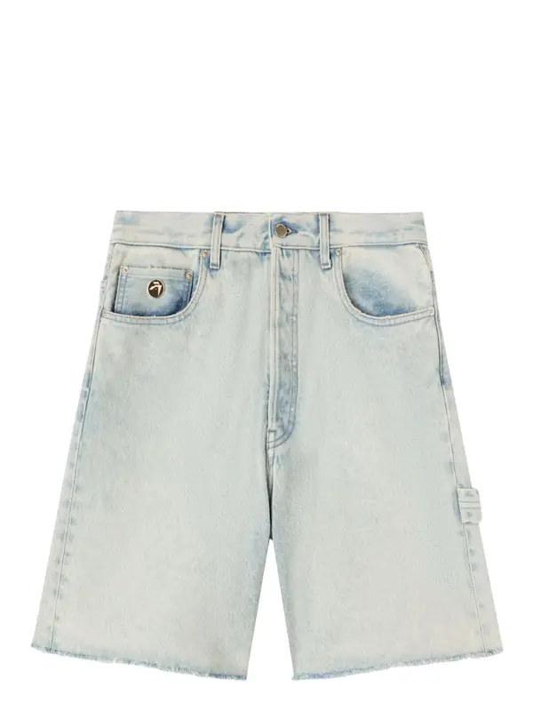 AMBUSH Raw-edge Denim Shorts - Blue