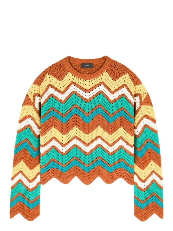 Alanui Chevron Knit Jumper - Blue