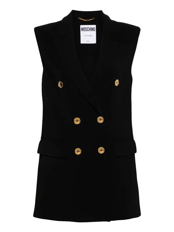 Moschino Blazer-style Gilet - Black