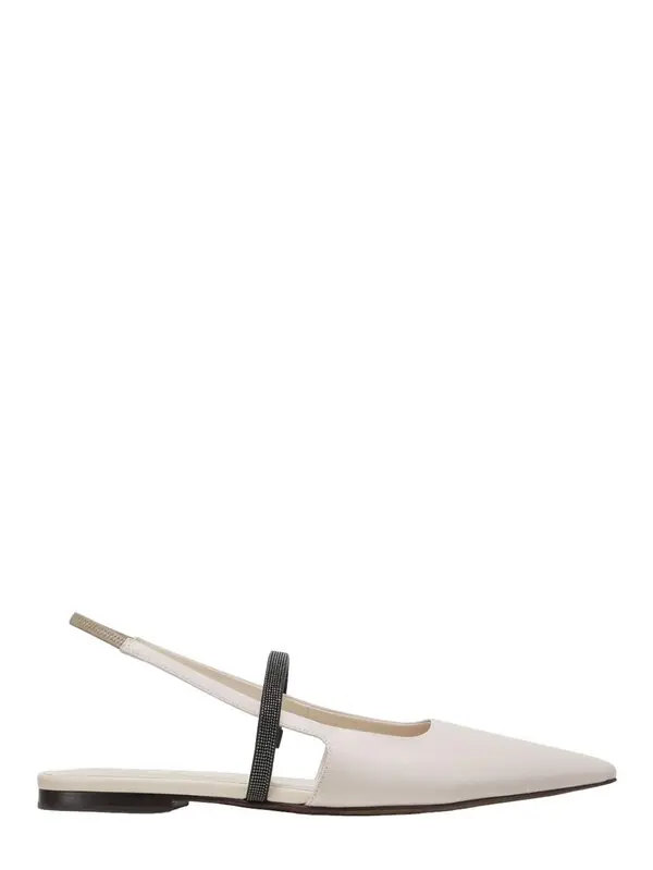 Brunello Cucinelli Monile Slingback Ballet Flats - Neutrals