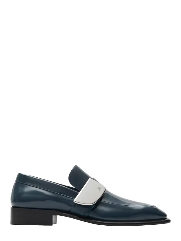 Burberry Shield Leather Loafers - Blue