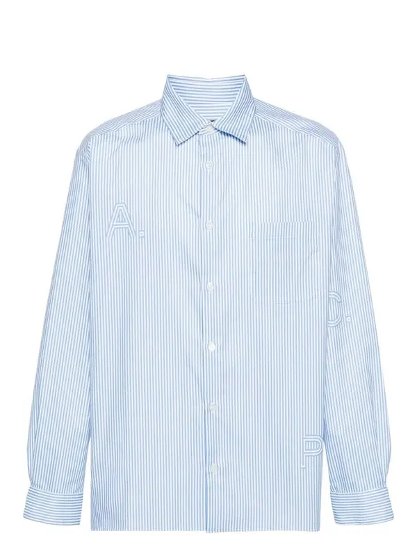 A.p.c. Malo Striped Shirt - Blue