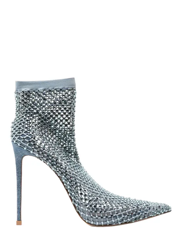 LE SILLA Gilda 115mm Crystal-embellished Boots - Blue