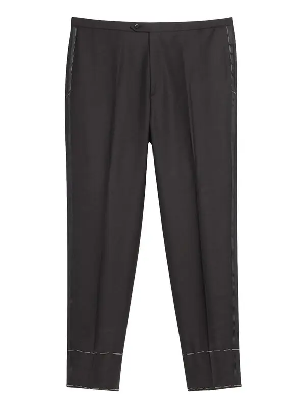 Brioni Wool Tuxedo Trousers - Blkpat