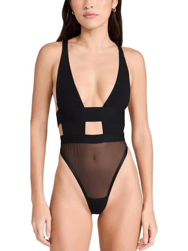 Bluebella Topaz Soft Thong Bodysuit - Black