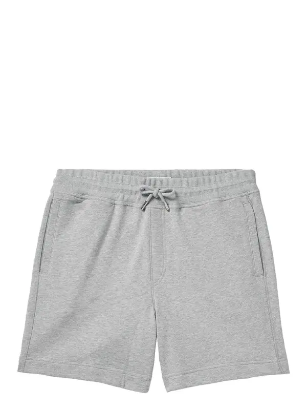 Mr P. Straight-leg Cotton-jersey Drawstring Shorts - Gray