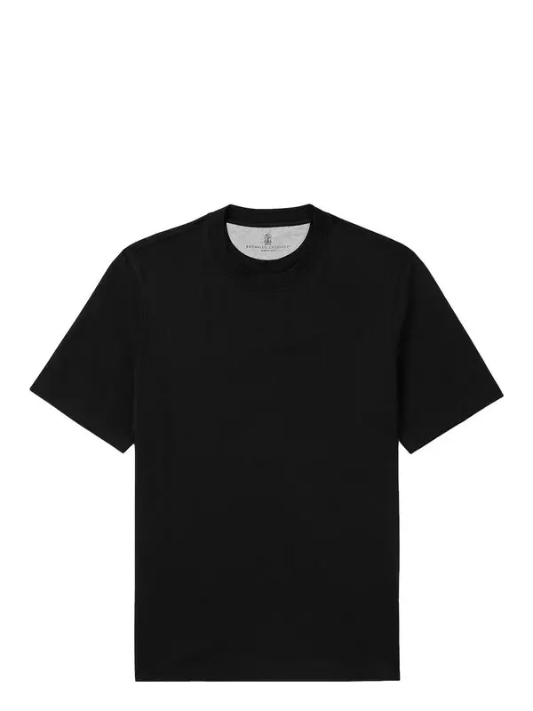 Brunello Cucinelli Cotton-jersey T-shirt - Black