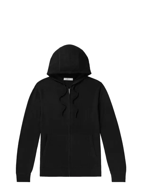 Mr P. Wool And Cashmere-blend Zip-up Hoodie - Black