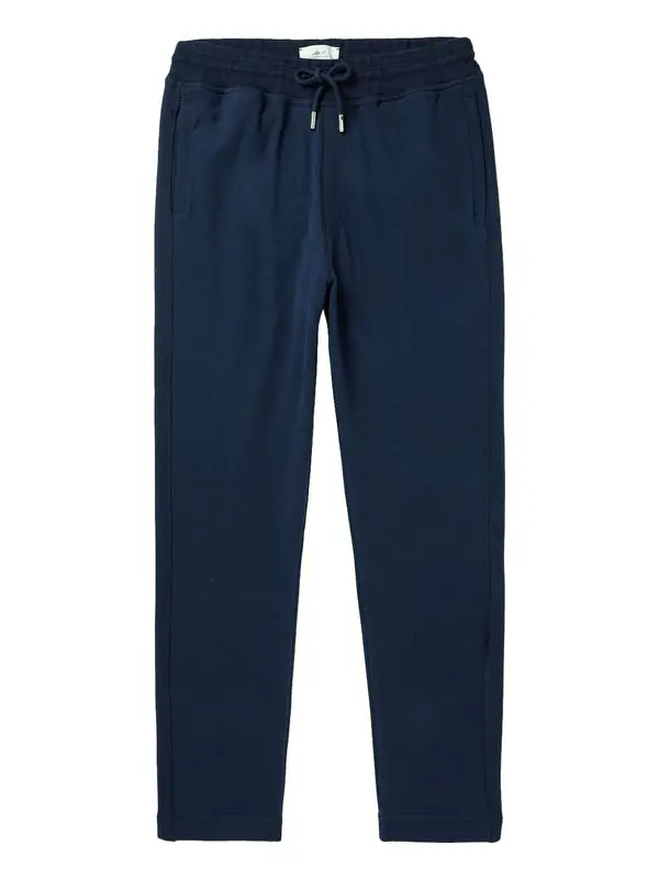 Mr P. Tapered Cotton-jersey Sweatpants - Blue