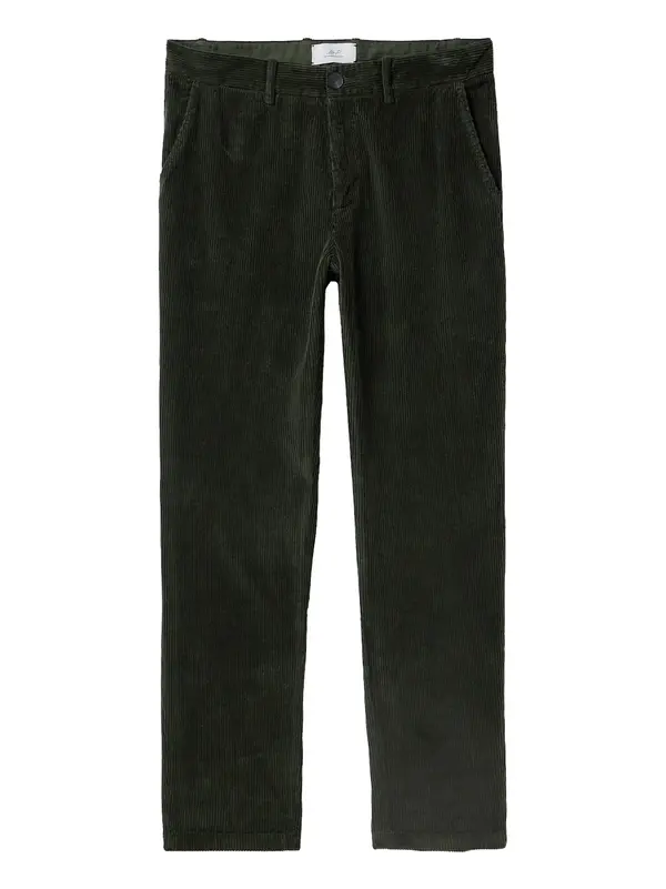 Mr P. Phillip Straight-leg Cotton-corduroy Trousers - Green