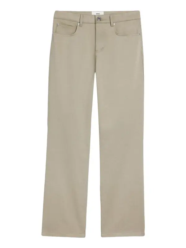 Ami Straight-leg Trousers - Neutrals