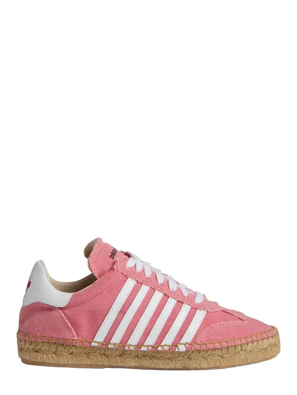 Dsquared2 Stripe-detail Lace-up Espadrilles - Pink