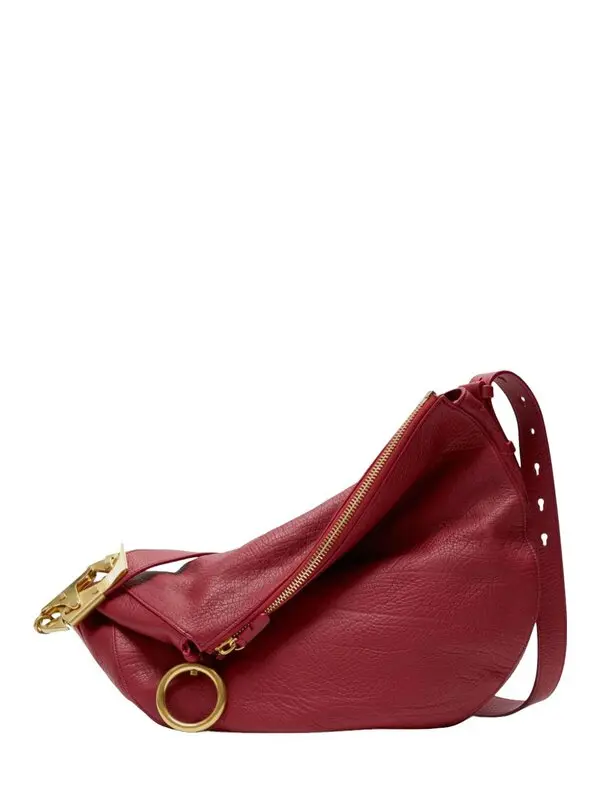 Burberry Knight Leather Shoulder Bag - Red