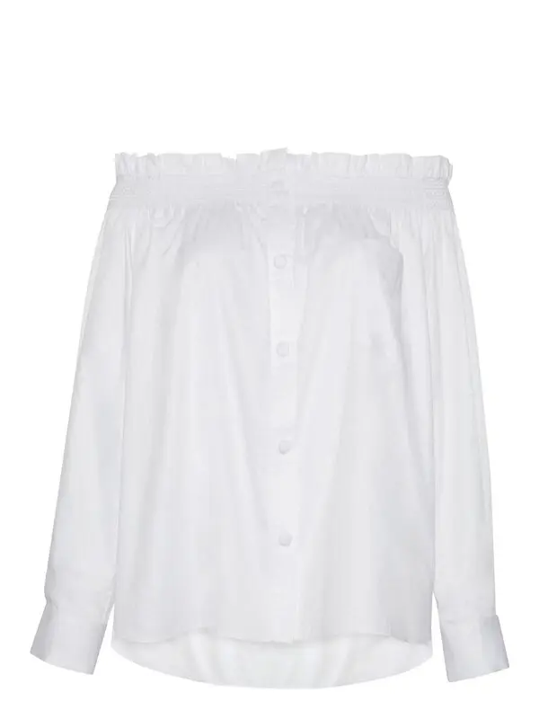 Adam Lippes Visby Cotton-poplin Blouse - White