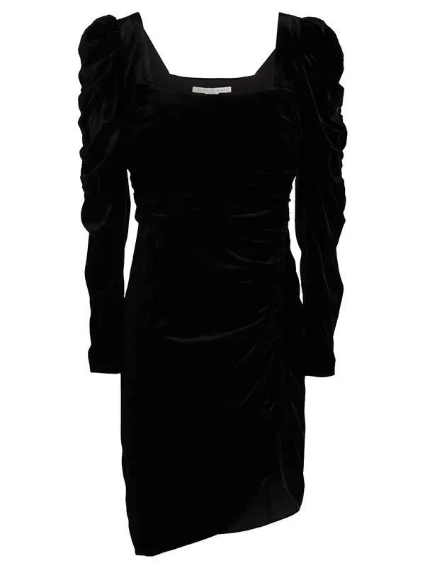 Veronica Beard Toki Ruched Mini Dress - Black