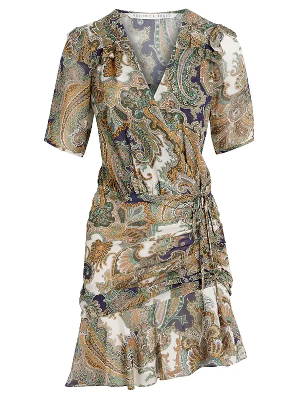 Veronica Beard Dakota Ruffled Mini Dress - Army Green