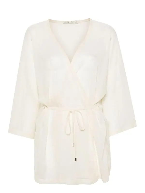 PARAMIDONNA Aurora Semi-sheer Kimono - White