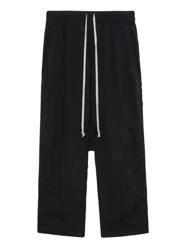 Rick Owens Pressed-crease Cropped Trousers - Black