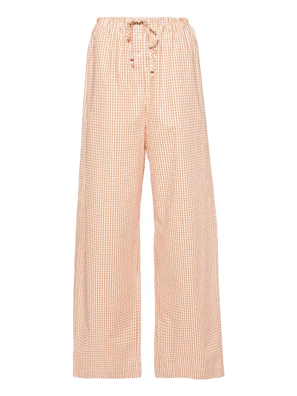 FORTE_FORTE Gingham-check Trousers - Brown