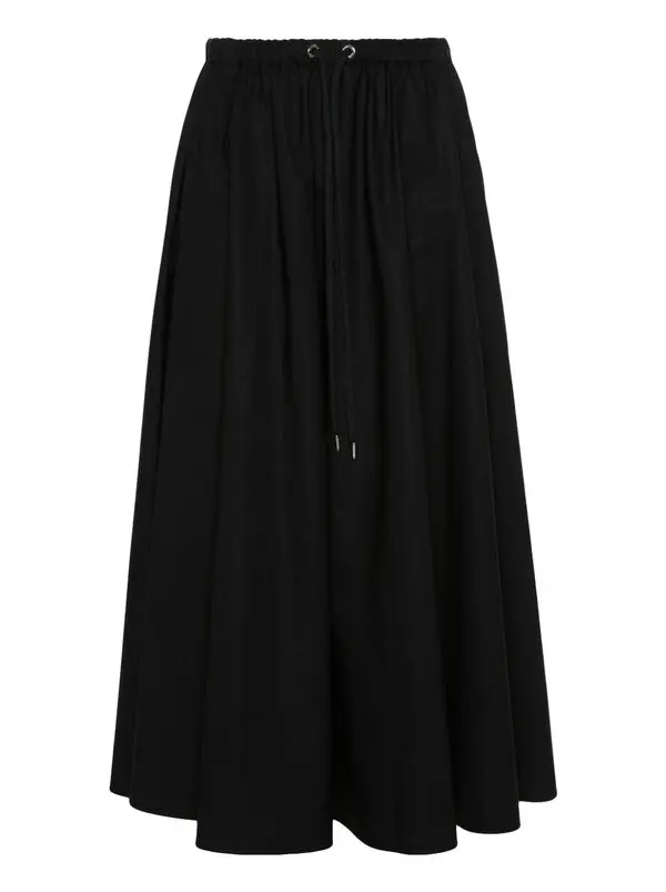 Moncler Gabardine Midi Skirt - Black